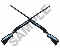 CROSSED RIFLES Embroidery Design | EmbroideryDesigns.com