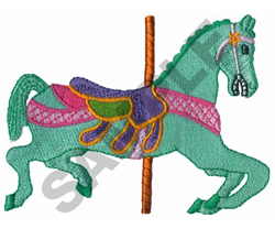 CAROUSEL HORSE Embroidery Design | EmbroideryDesigns.com