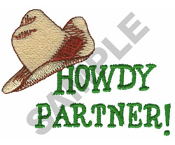 HOWDY PARTNER Embroidery Design | EmbroideryDesigns.com