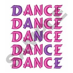 Dance Lettering Embroidery Design | EmbroideryDesigns.com
