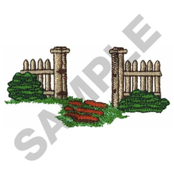 GARDEN FENCE Embroidery Design | EmbroideryDesigns.com