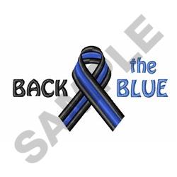 Back The Blue Embroidery Design | EmbroideryDesigns.com