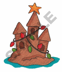 CHRISTMAS SAND CASTLE Embroidery Design | EmbroideryDesigns.com