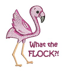 WHAT THE FLOCK Embroidery Design | EmbroideryDesigns.com