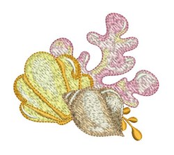 SEASHELLS AND CORAL Embroidery Design | EmbroideryDesigns.com
