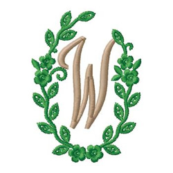 Monogram W Embroidery Design | EmbroideryDesigns.com