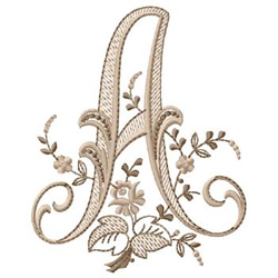 Monogram A Embroidery Design | EmbroideryDesigns.com