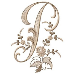Monogram P Embroidery Design | EmbroideryDesigns.com