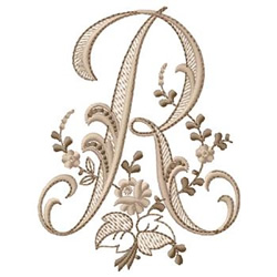Monogram R Embroidery Design | EmbroideryDesigns.com