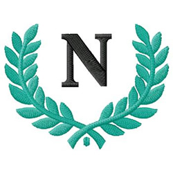 Monogram N Embroidery Design | EmbroideryDesigns.com
