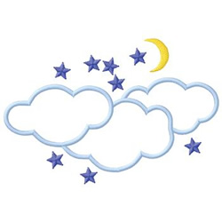 Night Sky Embroidery Design | EmbroideryDesigns.com