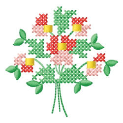 Flower Bouquet Embroidery Design | EmbroideryDesigns.com