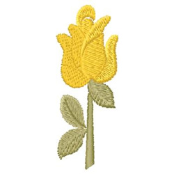 Yellow Rose Embroidery Design | EmbroideryDesigns.com