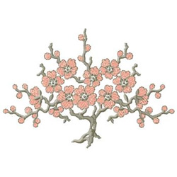 Cherry Blossoms Embroidery Design | EmbroideryDesigns.com
