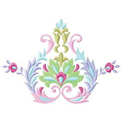 Floral Scroll Border Embroidery Design | EmbroideryDesigns.com