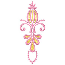 Floral Scroll Embroidery Design | EmbroideryDesigns.com
