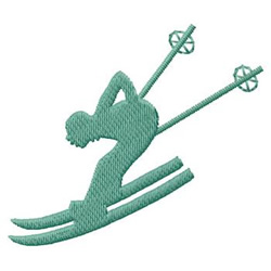 Skier Embroidery Design | EmbroideryDesigns.com