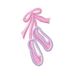 Ballet Shoes Embroidery Design | EmbroideryDesigns.com