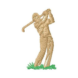 Golfer Embroidery Design | EmbroideryDesigns.com