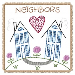 Neighbors Embroidery Design | EmbroideryDesigns.com