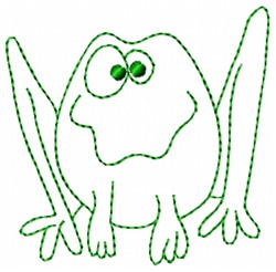 Toad Outline Embroidery Design | EmbroideryDesigns.com