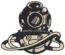 Dive Helmet Embroidery Design | EmbroideryDesigns.com