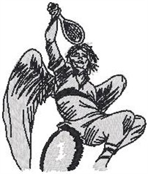 Free Tennis Angel Embroidery Design | EmbroideryDesigns.com