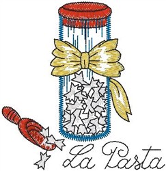 La Pasta Embroidery Design | EmbroideryDesigns.com