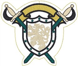 Sword & Shield Embroidery Design | EmbroideryDesigns.com