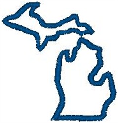 Michigan Outline Embroidery Design | EmbroideryDesigns.com
