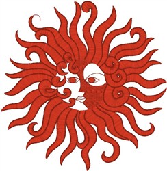 Fancy Sun Embroidery Design | EmbroideryDesigns.com