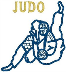 Judo Fight Embroidery Design | EmbroideryDesigns.com