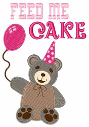 Feed Me Cake Embroidery Design | EmbroideryDesigns.com