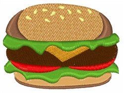 Hamburger Embroidery Design | EmbroideryDesigns.com