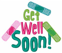 Get Well Soon Band-Aid Embroidery Design | EmbroideryDesigns.com