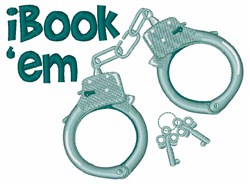 iBook em Handcuffs Embroidery Design | EmbroideryDesigns.com