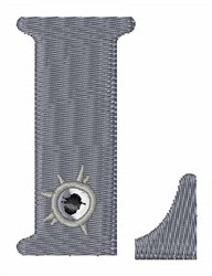 Gunmetal Font L Embroidery Design | EmbroideryDesigns.com