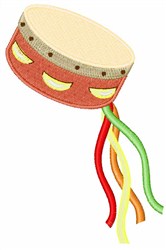 Tambourine Embroidery Design | EmbroideryDesigns.com