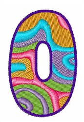 Psychedelic 0 Embroidery Design | EmbroideryDesigns.com