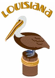 Louisiana Pelican Embroidery Design | EmbroideryDesigns.com