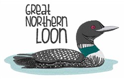 Great Northern Loon Embroidery Design | EmbroideryDesigns.com
