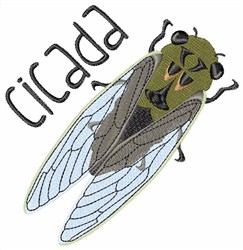 Cicada Embroidery Design | EmbroideryDesigns.com