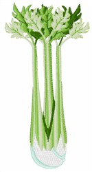 Celery Stalk Embroidery Design | EmbroideryDesigns.com