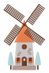 Windmill Embroidery Design | EmbroideryDesigns.com
