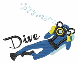 DIve Embroidery Design | EmbroideryDesigns.com