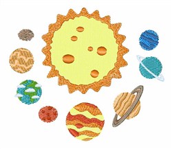 Solar System Embroidery Design | EmbroideryDesigns.com