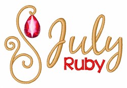 July Ruby Embroidery Design | EmbroideryDesigns.com