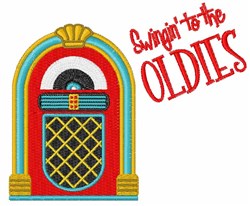 Swinging To Oldies Embroidery Design | EmbroideryDesigns.com