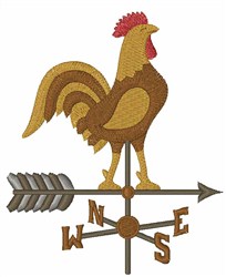 Rooster Direction Embroidery Design | EmbroideryDesigns.com