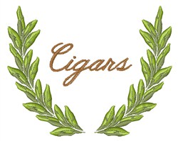 Cigars Wreath Embroidery Design | EmbroideryDesigns.com